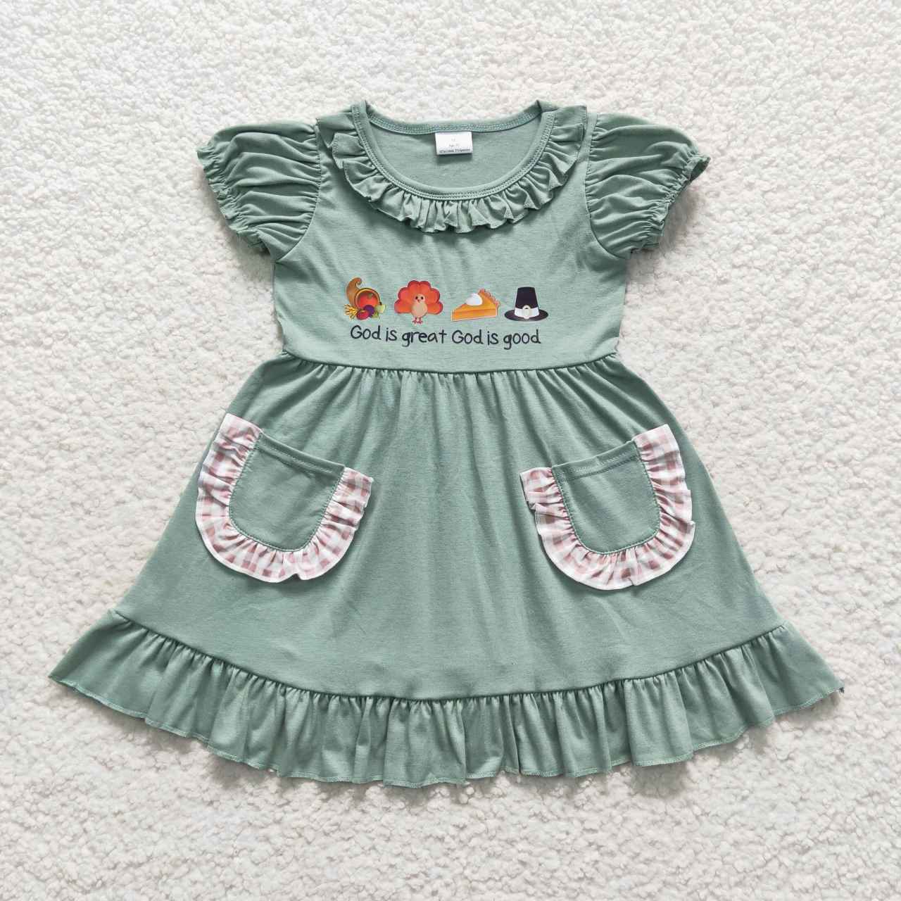 Thanksgiving Turkey Plaid Girls Dress – Sunshine Kids Clothes Inc